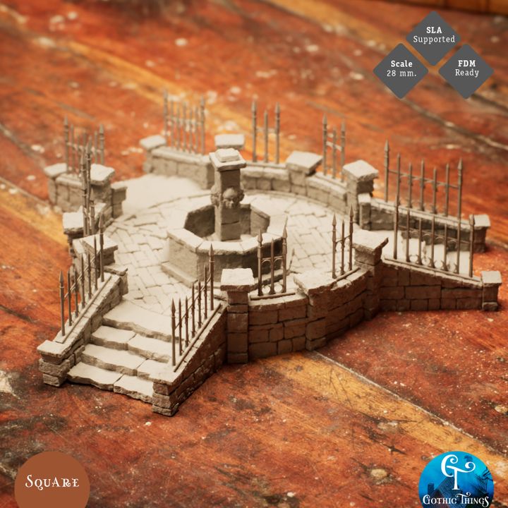 3D Printable Circular Square by Gothic Things