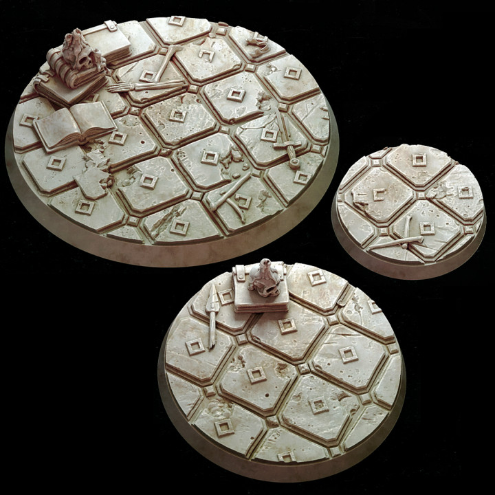 3D Printable Miniature bases - Tomb or Crypt - Round and Square pack by ...