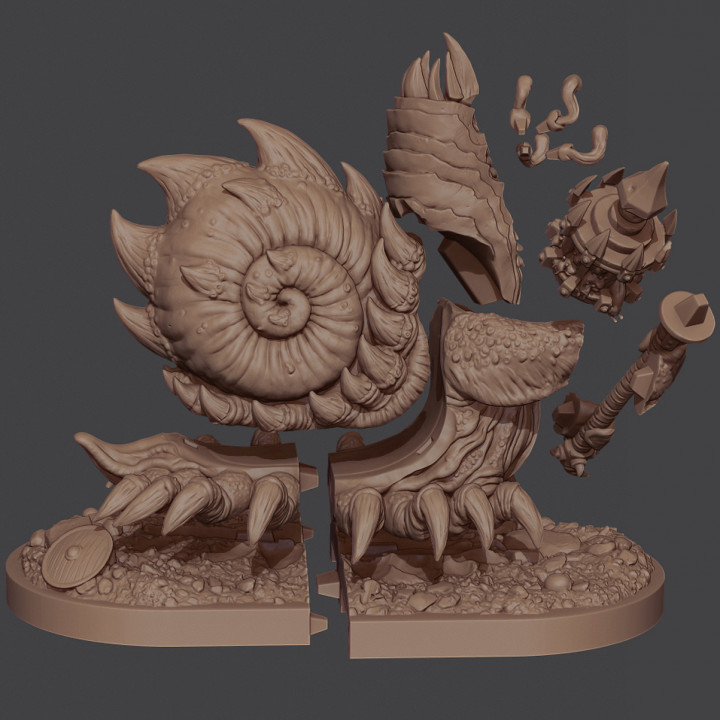 3D Printable The Battle Snail by Demon Door Minis
