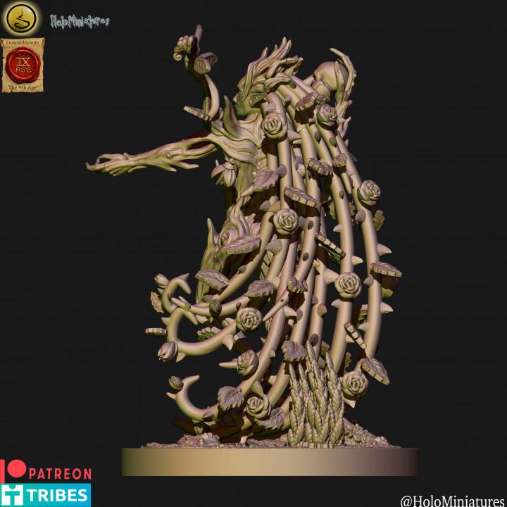 3D Printable Wood elf dryad hero (elves) by HoloMiniatures