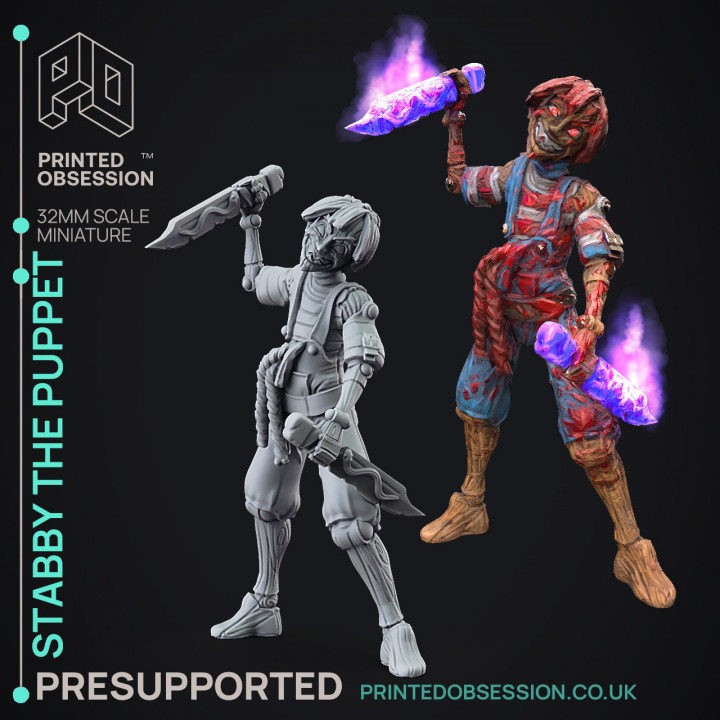 3D Printable Lucky - Awakend Puppet - 2 Forms - PRESUPPROTED - 32mm ...