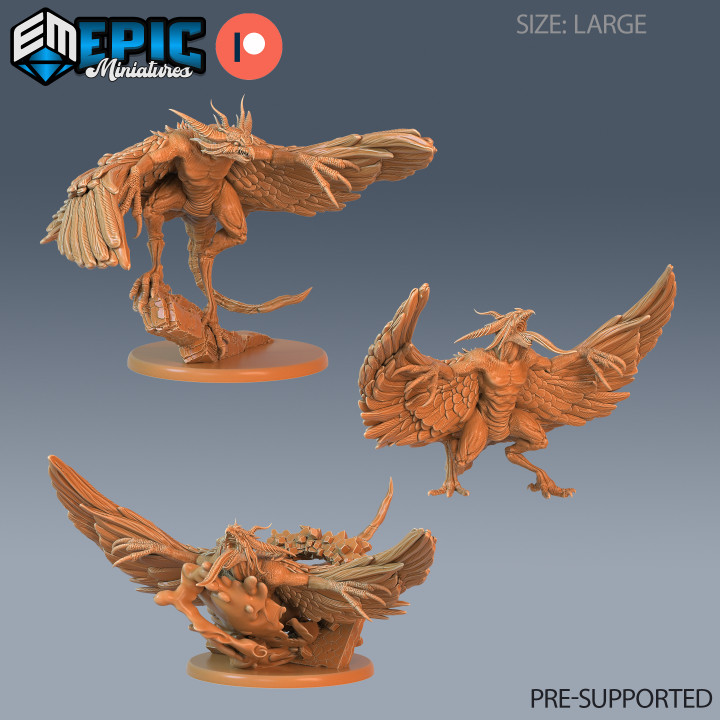 3D Printable Harpy Beast Set / Evil Bird Hybrid / Winged Angelic ...