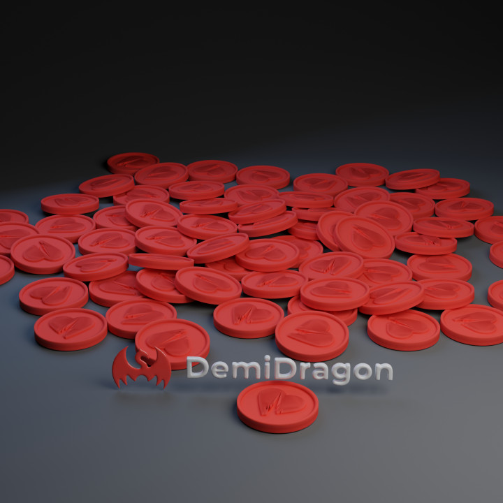 3D Printable Godtear Compatible Wound/Health Tokens (Pre-Supported) by ...