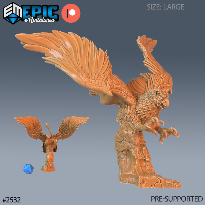 3D Printable Griffin Set / Gryphon / Heavenly Flying Beast / Lion Eagle ...