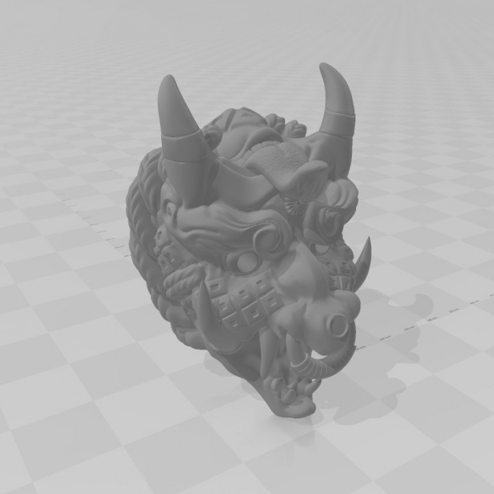 3D Printable Oni mask by Dragon Gate Tavern