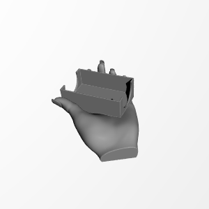 3D Printable HAND CARD HOLDER by Selfi 3D