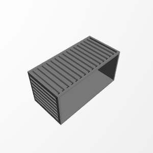 3D Printable container box by ADJEE
