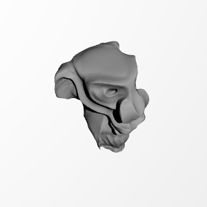 3D Printable Monkey Man Bust by Tushar