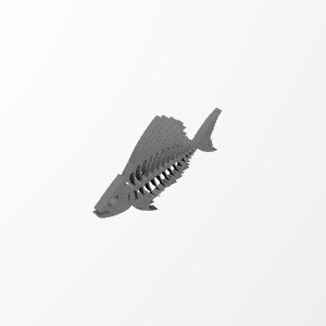 3D Printable Keychain - Fish by Balázs Patonai